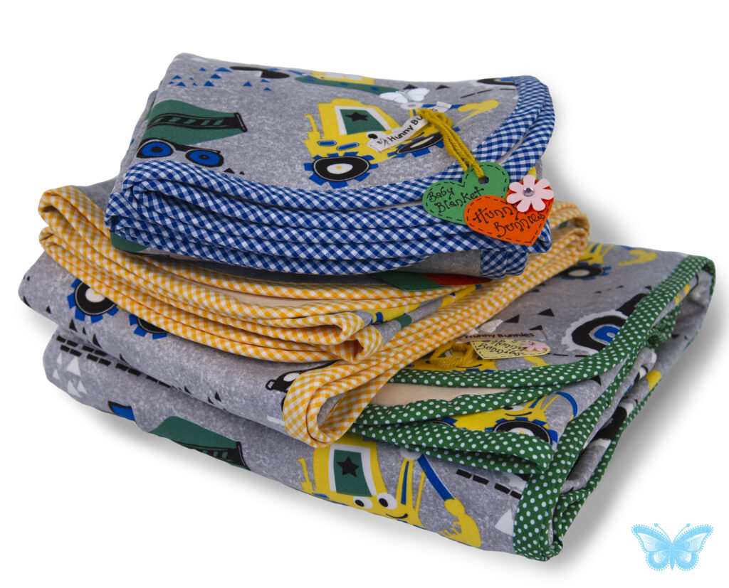 Reversible Baby Blanket Diggers and Peach Fleece – Hunny Bunnies