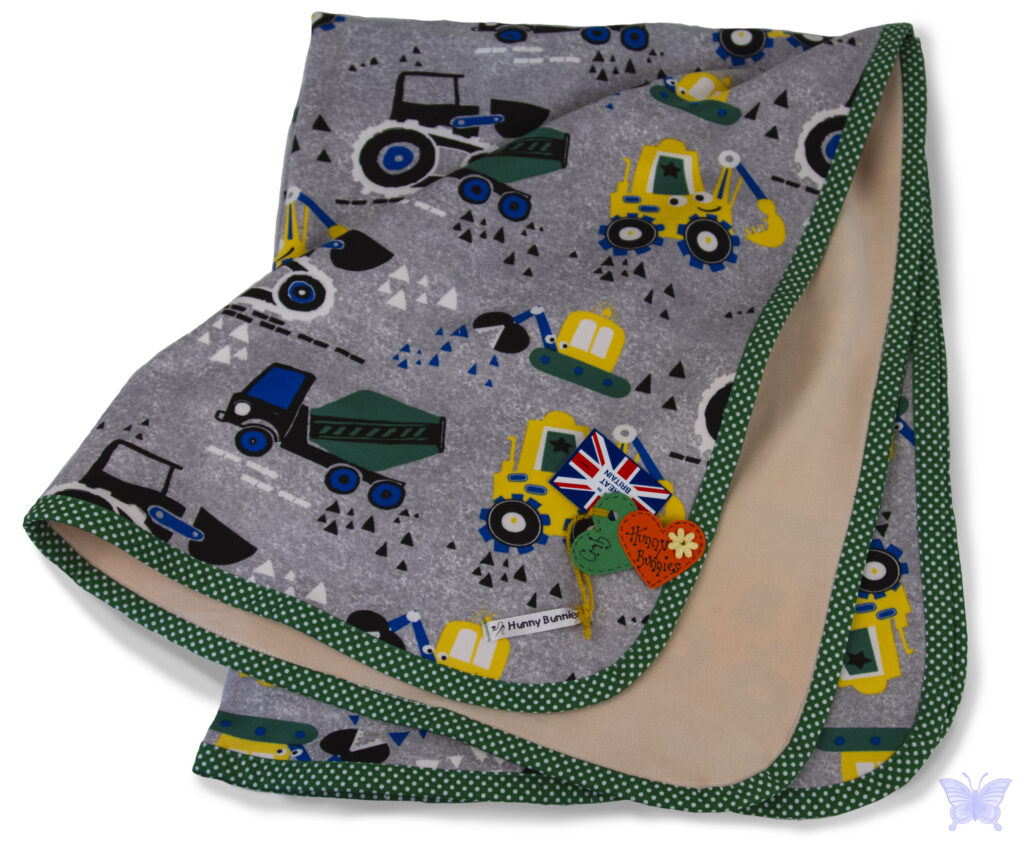 Reversible Baby Blanket Diggers and Peach Fleece – Hunny Bunnies